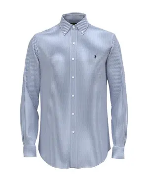Polo Ralph Lauren All Fit Striped Stretch Poplin Shirt - Blue