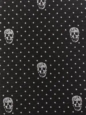 Alexander McQueen Skull Embroidered Tie