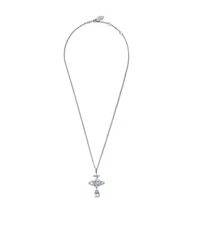 VIVIENNE WESTWOOD Olympia Drop Pendant Necklace - Gray