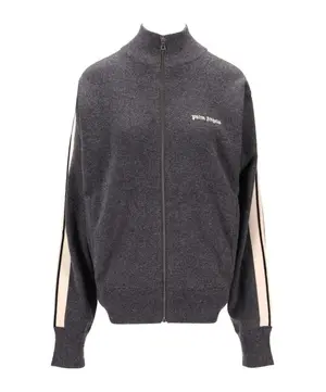 Palm Angels Logo Stripe Track Jacket - Black