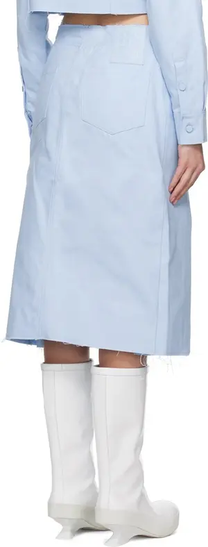Raf Simons High-waisted Denim Midi Skirt