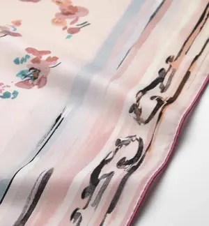 Dior Dioriviera Floral Portrait 90 Square Scarf - Pink Multicolor