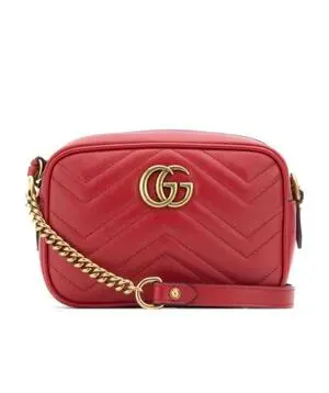 Gucci Gg Marmont Matelassé Mini Bag - Red
