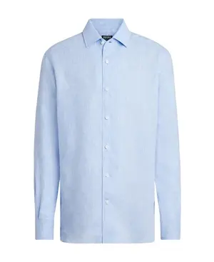 Zegna Long-sleeve Linen Shirt