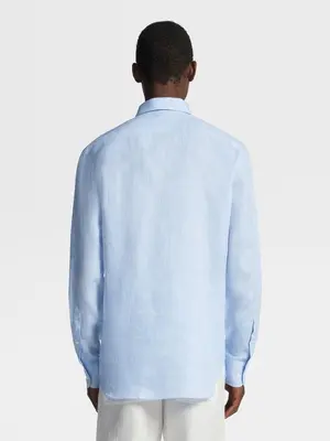 Zegna Long-sleeve Linen Shirt