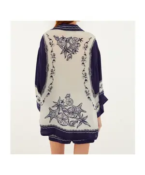 Farm Rio Starfish Print Drawstring Shorts