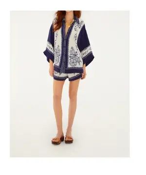 Farm Rio Starfish Print Drawstring Shorts