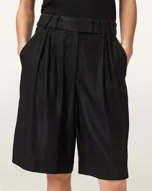 ALLSAINTS Charley Relaxed Fit Pleated Shorts
