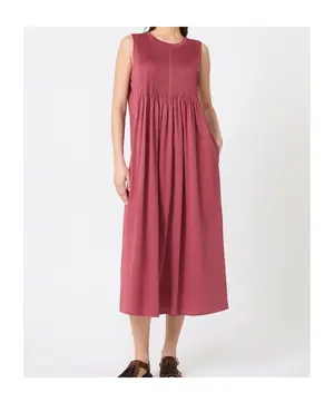 Max Mara Sleeveless Crew Neck Dress - Cherry Red