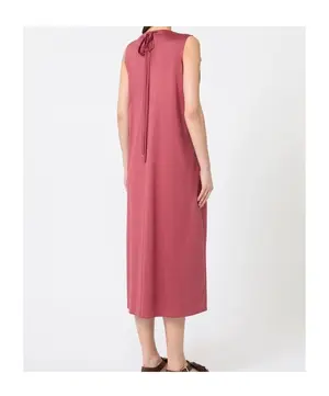 Max Mara Sleeveless Crew Neck Dress - Cherry Red