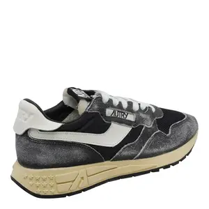 AUTRY Reelwind Distressed Low-top Sneakers - Black