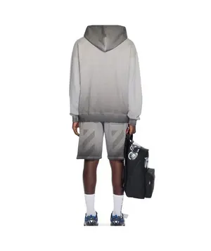 Off-White Logo Embroidered Drawstring Shorts - Grey