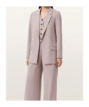 ALLSAINTS Aleida Long Blazer - Purple