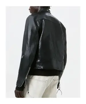 Our Legacy Yurei Buffed Leather Jacket - Black Beard