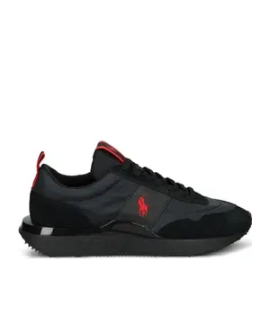 Polo Ralph Lauren Train 89 Logo-embroidery Sneakers - Black