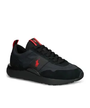 Polo Ralph Lauren Train 89 Logo-embroidery Sneakers - Black