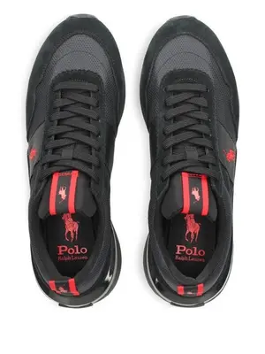 Polo Ralph Lauren Train 89 Logo-embroidery Sneakers - Black