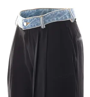 Alexander Wang Contrast Waist Straight-leg Pants