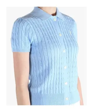 Ralph Lauren Cable Knit Short Sleeve Cardigan