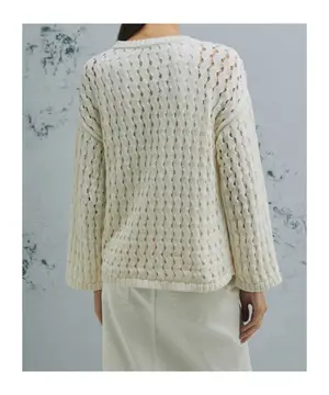 Marella Open-knit Cotton Sweater Wool