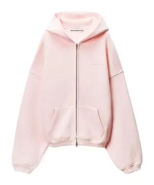 Alexander Wang Crystal Terry Zip Hoodie - Pink