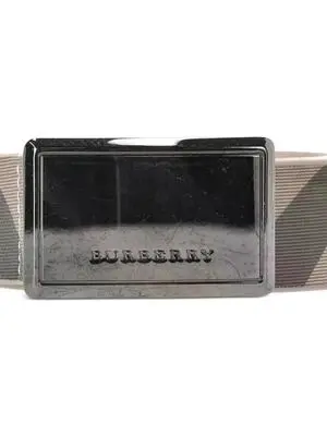 Burberry Check-print Plaque Buckle Belt