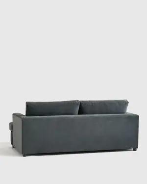 Quince Sierra Curved Arm Sleeper Sofa In Performance Velvet - Pine