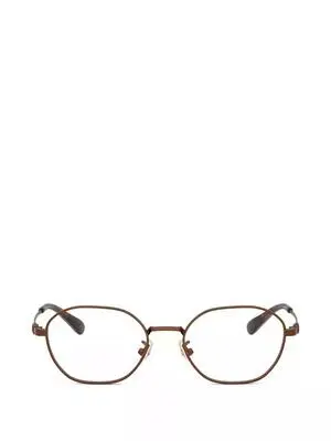 COACH Geometric-frame Titanium Eyeglasses - Brown