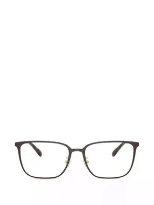 COACH Square Frame Titanium Eyeglasses - Brown