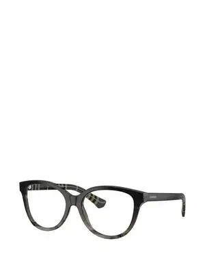 Burberry Check Round-frame Glasses - Grey