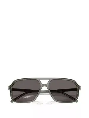 Dolce & Gabbana Striped Browline Sunglasses