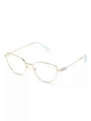 SWAROVSKI Crystal-detailing Cat-eye Glasses - Gold