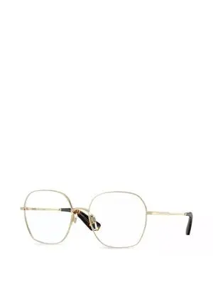 Burberry Geometric Frame Eyeglasses - Gold