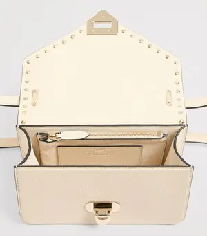 Valentino Garavani Small Rockstud Shoulder Bag - White