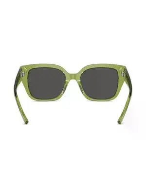 COACH Logo Print Square Frame Sunglasses