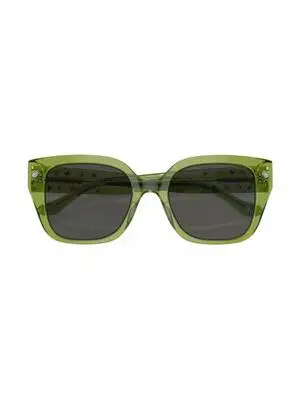 COACH Logo Print Square Frame Sunglasses