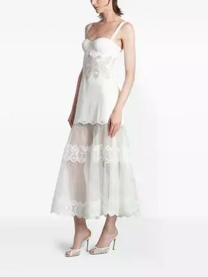 Retrofete Olenna Guipure Lace-panelled Midi Dress