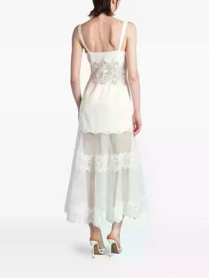 Retrofete Olenna Guipure Lace-panelled Midi Dress