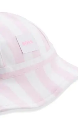 BOSS Striped Cotton Jersey Baby Hat