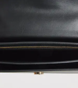 Harrods Leather Snaffle East West Purse With Gold Tone Hardware