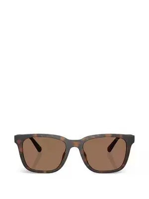 COACH C Hardware Textured Square-frame Sunglasses - Brown