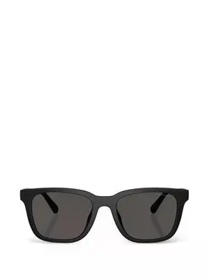 COACH C Hardware Textured Square-frame Sunglasses - Black