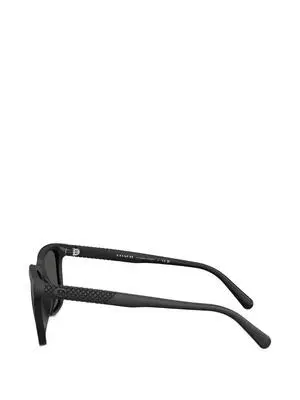 COACH C Hardware Textured Square-frame Sunglasses