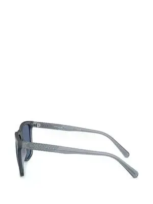 COACH C Hardware Textured Square Frame Sunglasses