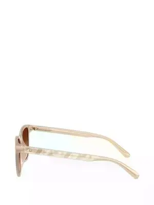 COACH Logo-detail Rectangle-frame Sunglasses - Neutrals