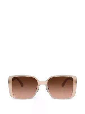COACH Logo Plaque Rectangle Frame Sunglasses - Pink