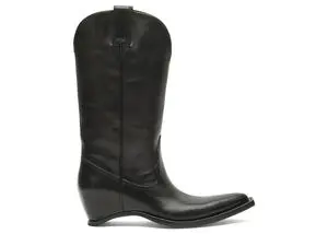 MAISON MARGIELA Heelless Leather Western Boots - Black