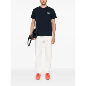 A.p.c. Cotton Jersey Crewneck T-shirt - Blue