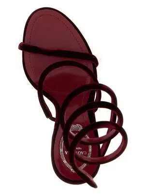 Rene Caovilla Cleo' Velvet Ankle Wrap Sandals - Multicolor
