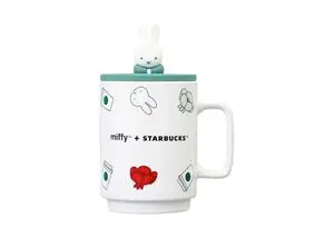 STARBUCKS X Miffy Korea Limited Edition 14oz Ceramic Mug White - Multicolor